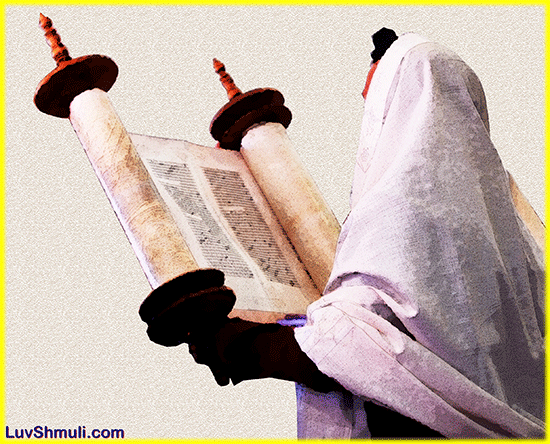 Jesus Reading Scroll Purple Background