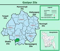 Gazipur District: Map Gazipur District