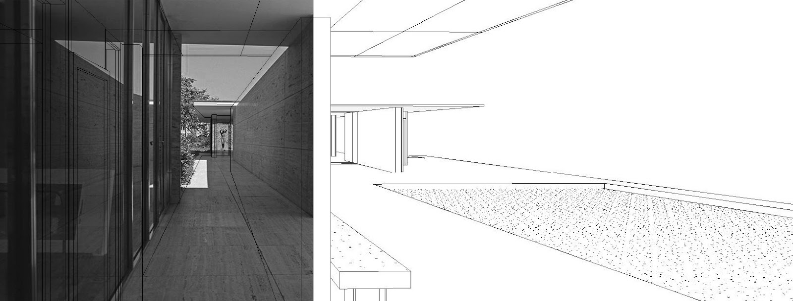 umdarchbim2012uechi: Perspective Montages of Barcelona Pavilion