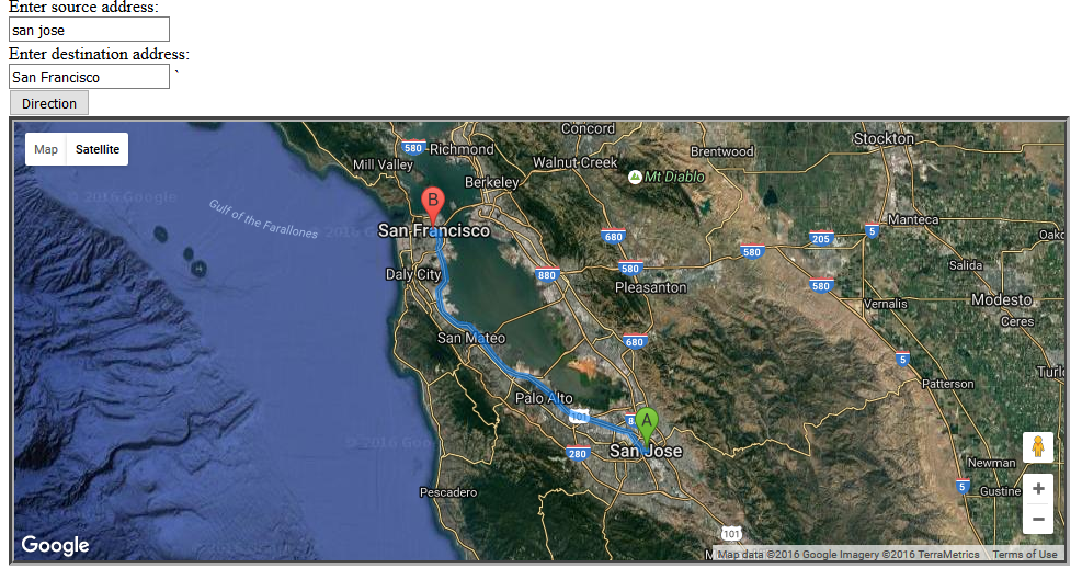 Developing skills: Create a Map that gives you path in between source ...