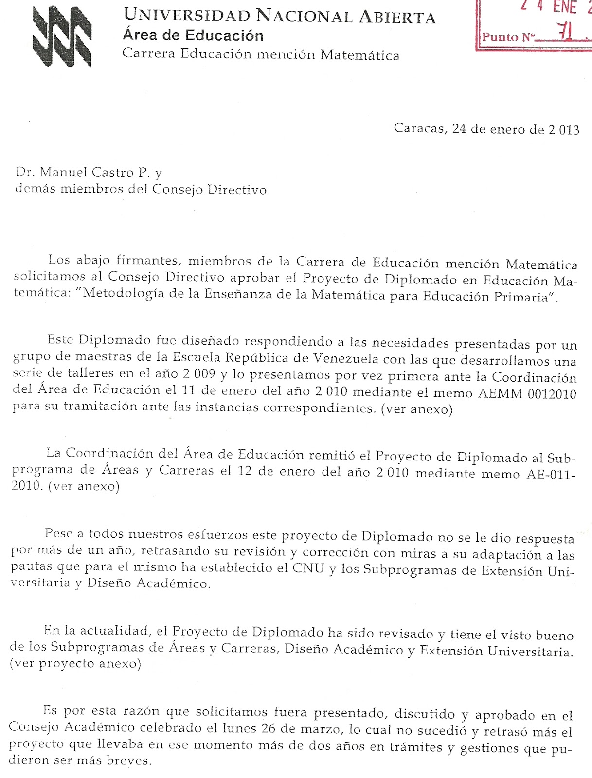 Representación del MPPEU en el Consejo Directivo de la UNA: Informe ...