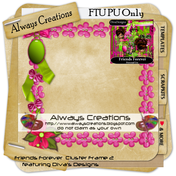 Always' Creations: FTU/PU DD - Cluster Frames - Friends Forever Always' Creations: FTU/PU DD - Cluster Frames - Friends Forever