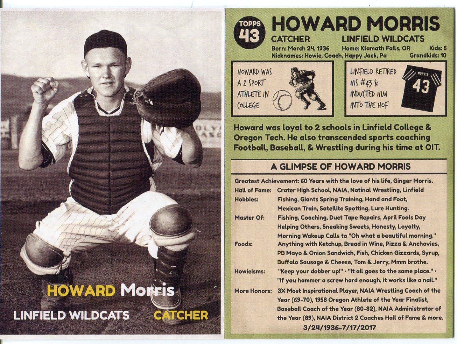 W I L D C A T V I L L E: Linfielder Howard Morris: A 'humble man who ...