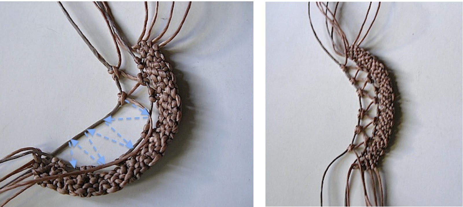 Ecocrafta Macrame : Macrame wrapping: Extended pattern