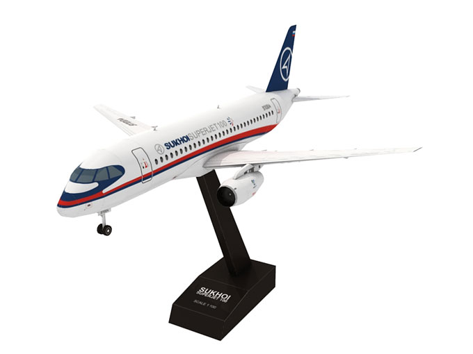 Papercraft - Aircraft Sukhoi Superjet 100 - Papercraft4u | Free ...