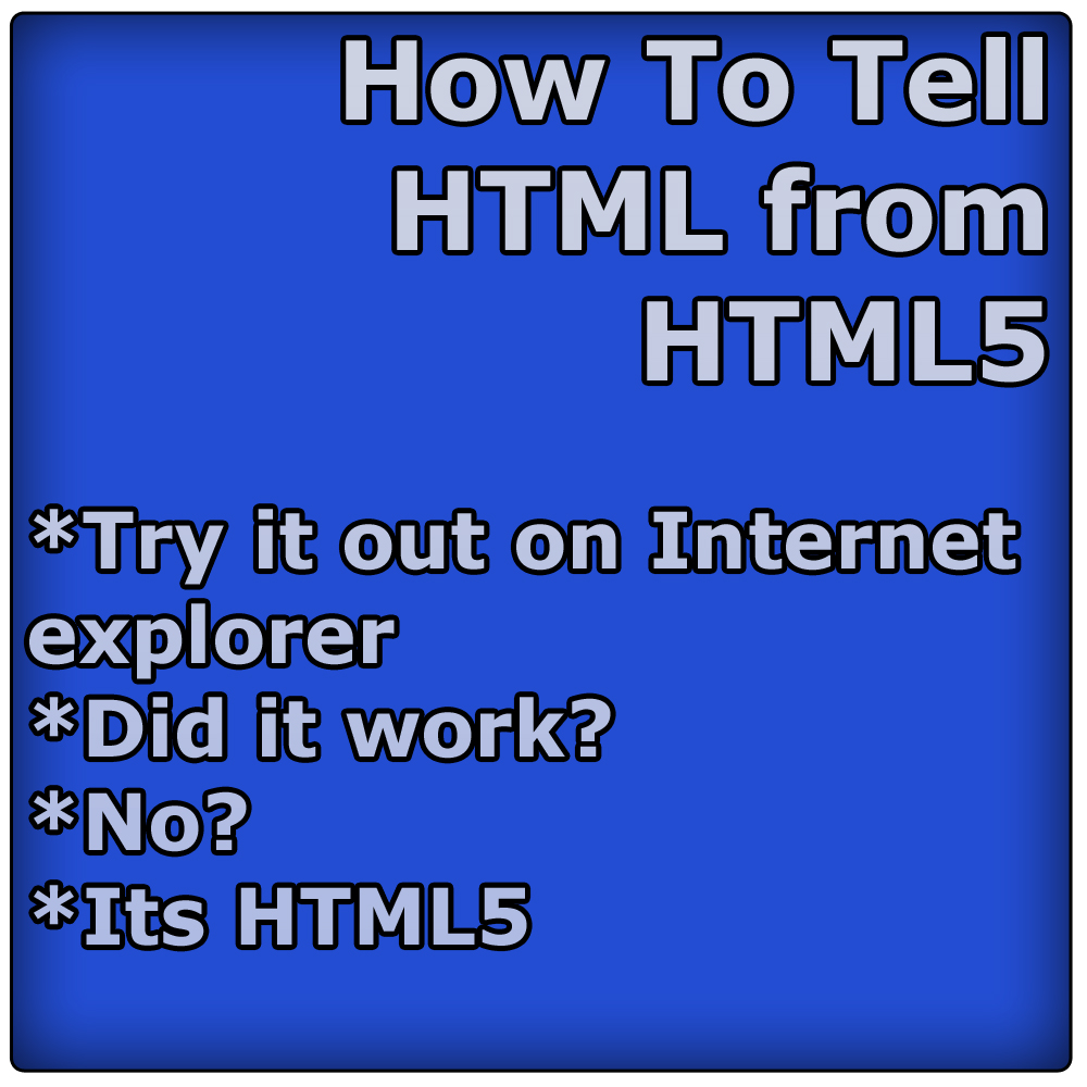 Geek Jokes: How To Tell HTML from HTML5 Joke