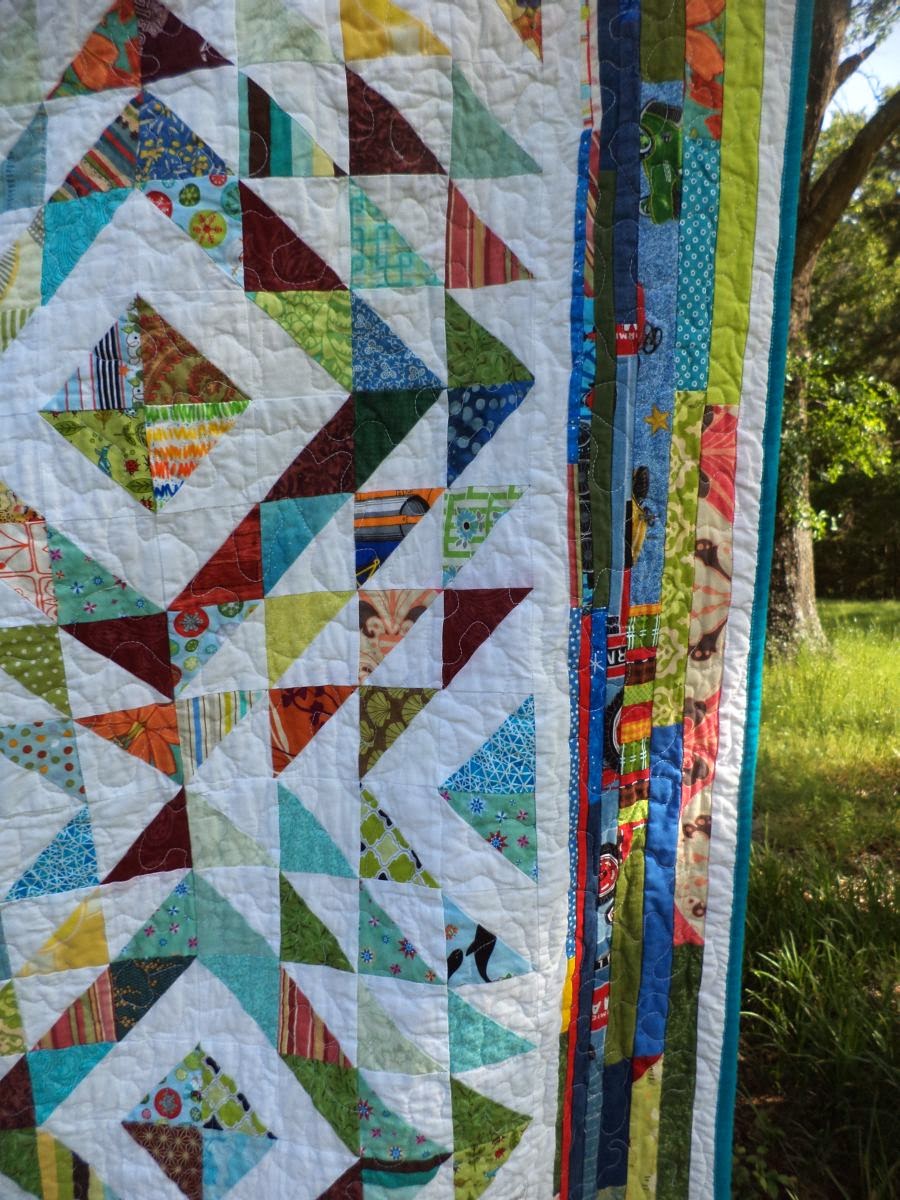 Kat & Cat Quilts: Rainbow Waves scrap quilt {Blogger's Quilt Festival}