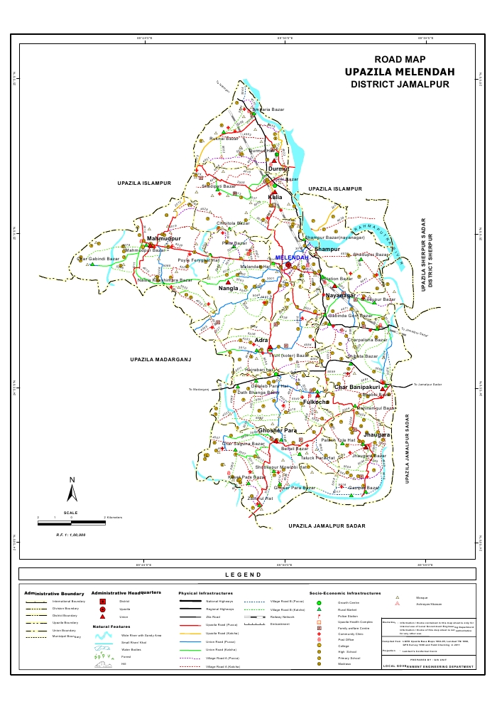 Mouza & Land Use Maps of Melendah Upazila, Jamalpur, Bangladesh ...