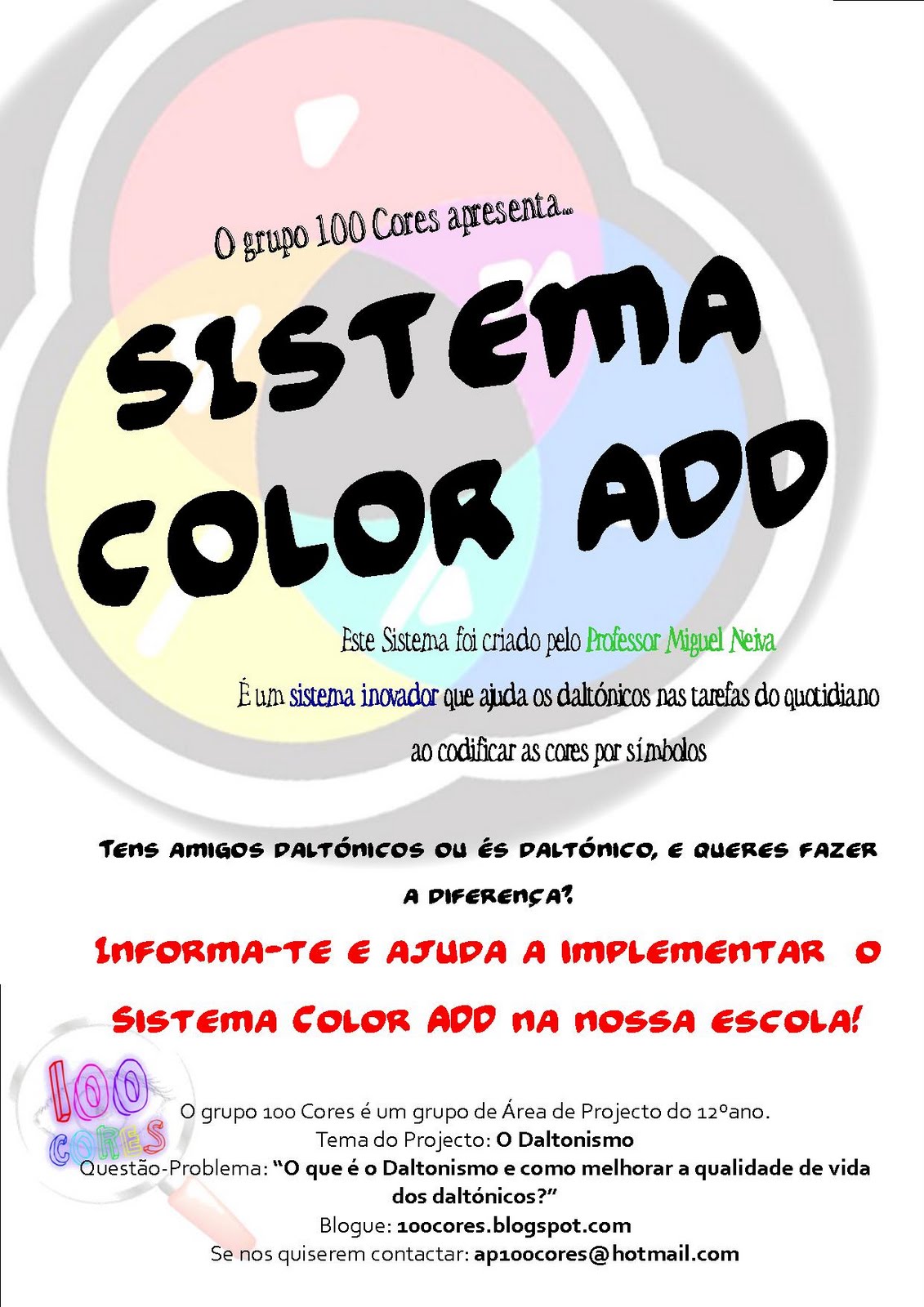 100 CORES: Sistema ColorADD