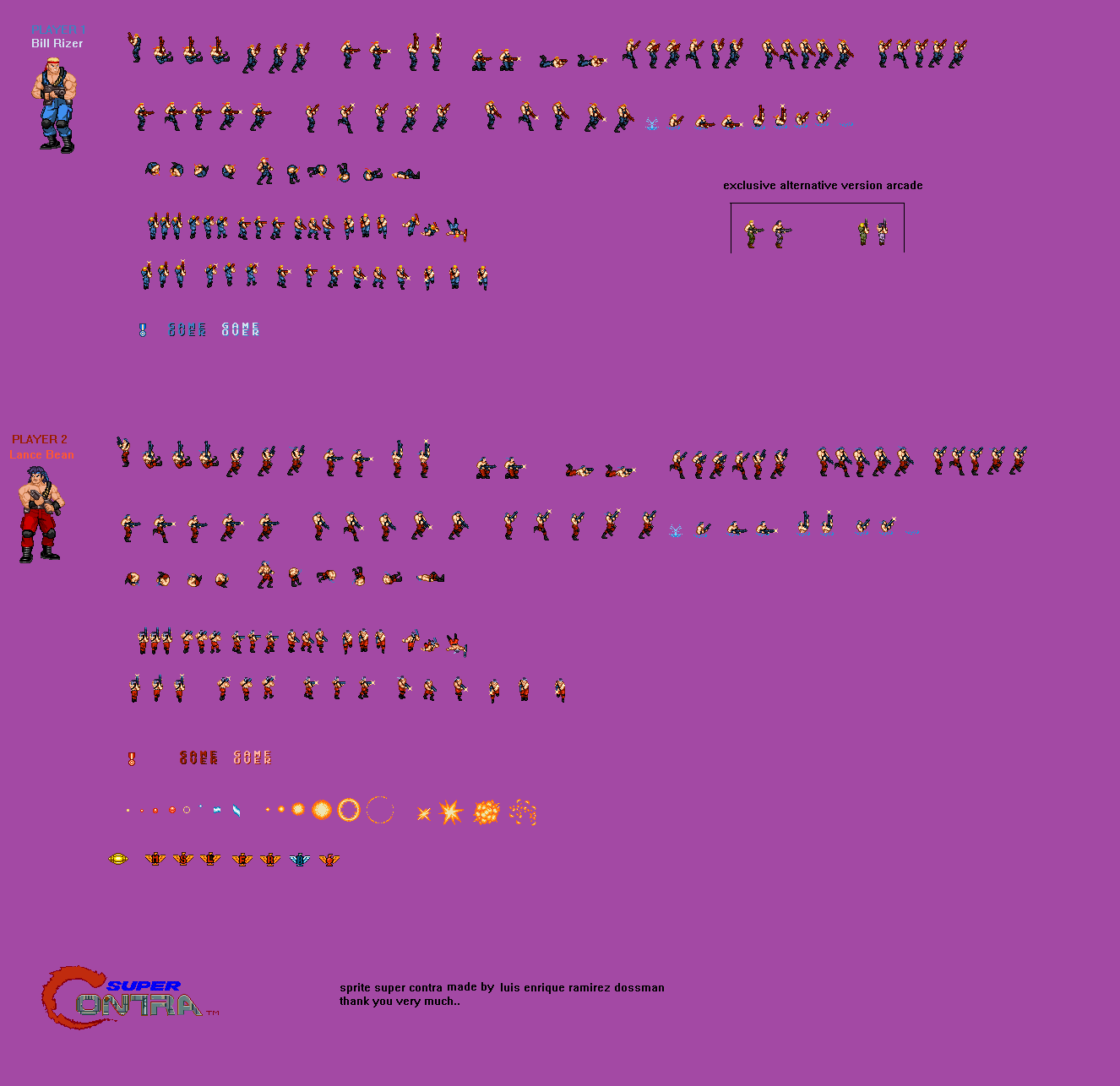 Mundo de los Sprites: Super Contra