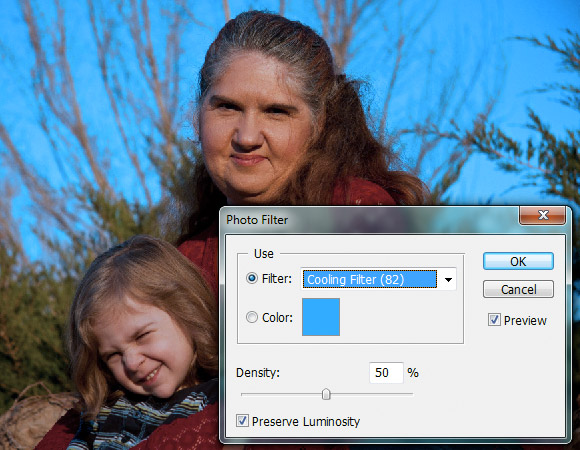 The Info Palette: Using a Photo Filter layer to fix casts