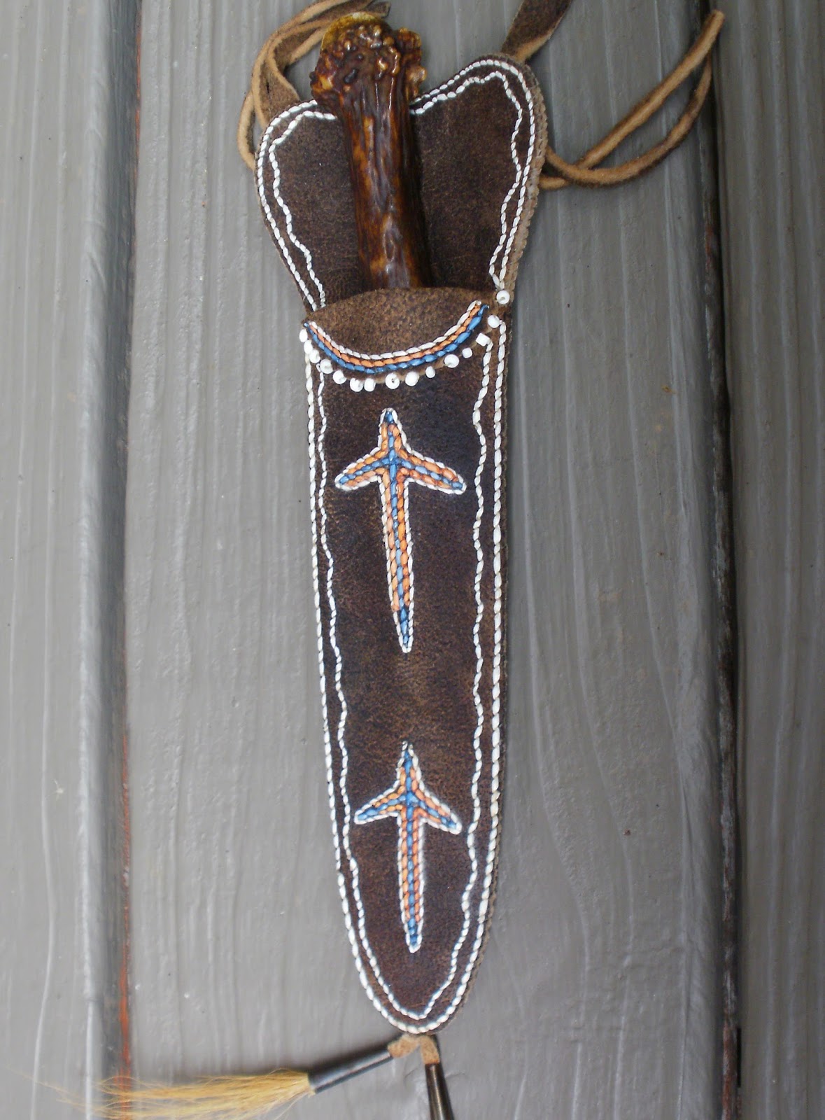 Contemporary Makers: Neck Knife by Gen Mock with Quilled Sheath by ...