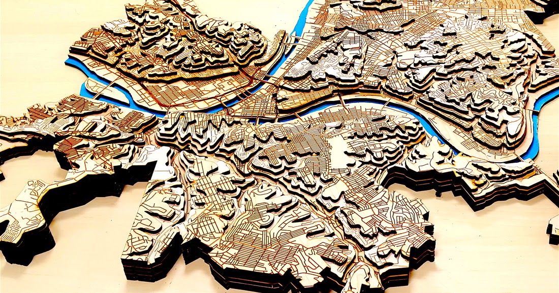 DIY: Pittsburgh Topographic Map
