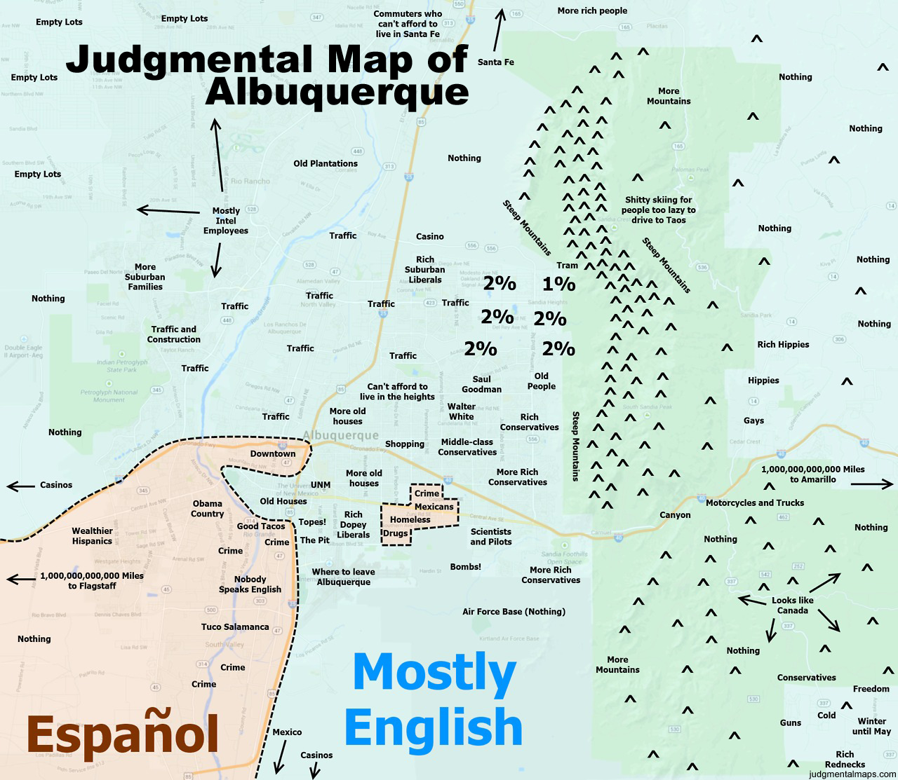 Marc Valdez Weblog: Judgemental Map of Albuquerque