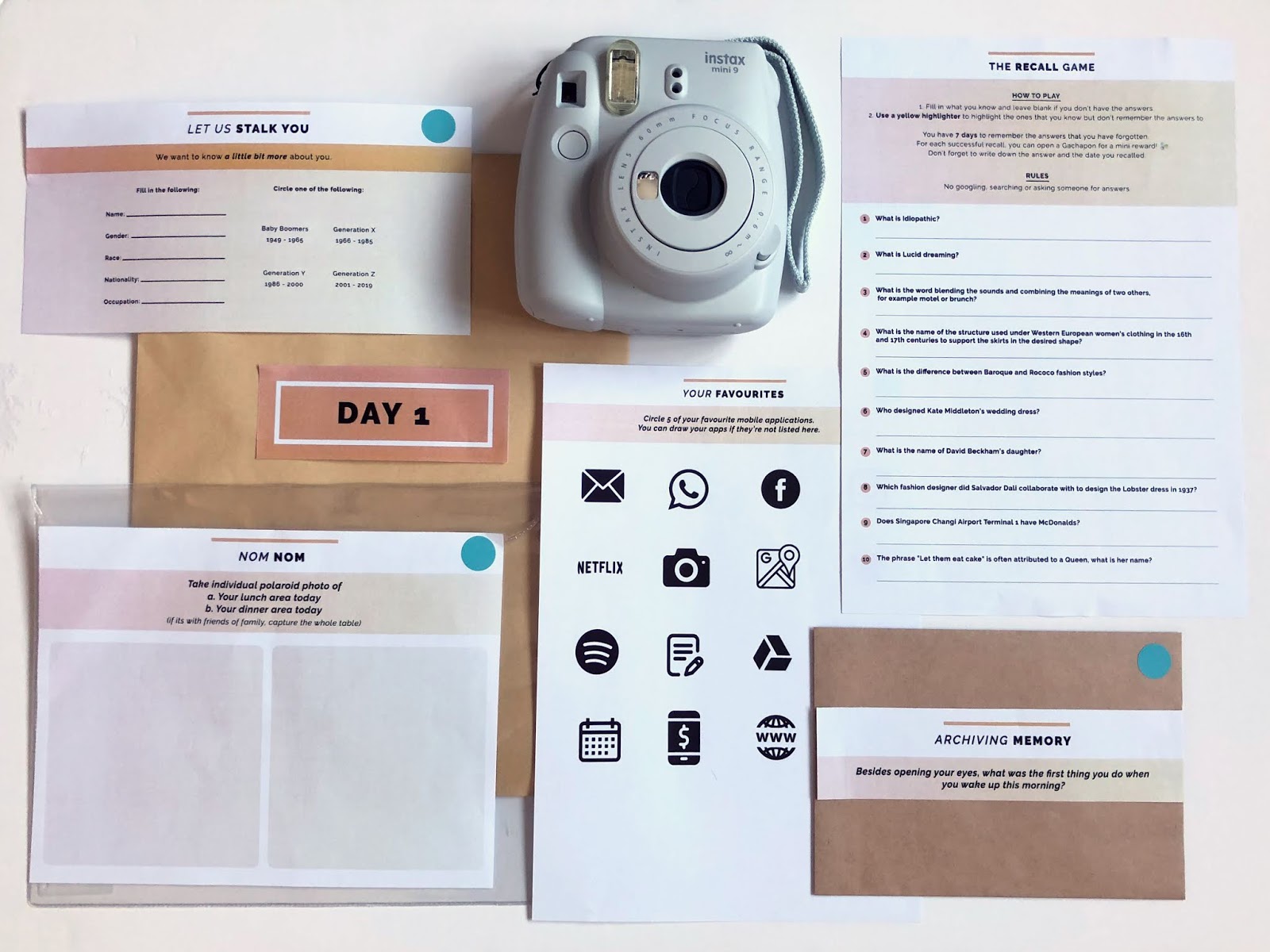 Design Lab: A Cultural Probe Kit | Ace's Design Research Log