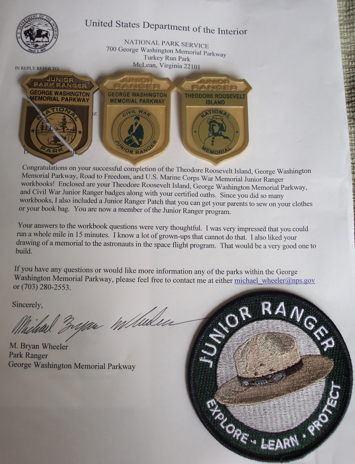 The Junior Ranger+ Project: Update: George Washington Memorial Parkway ...