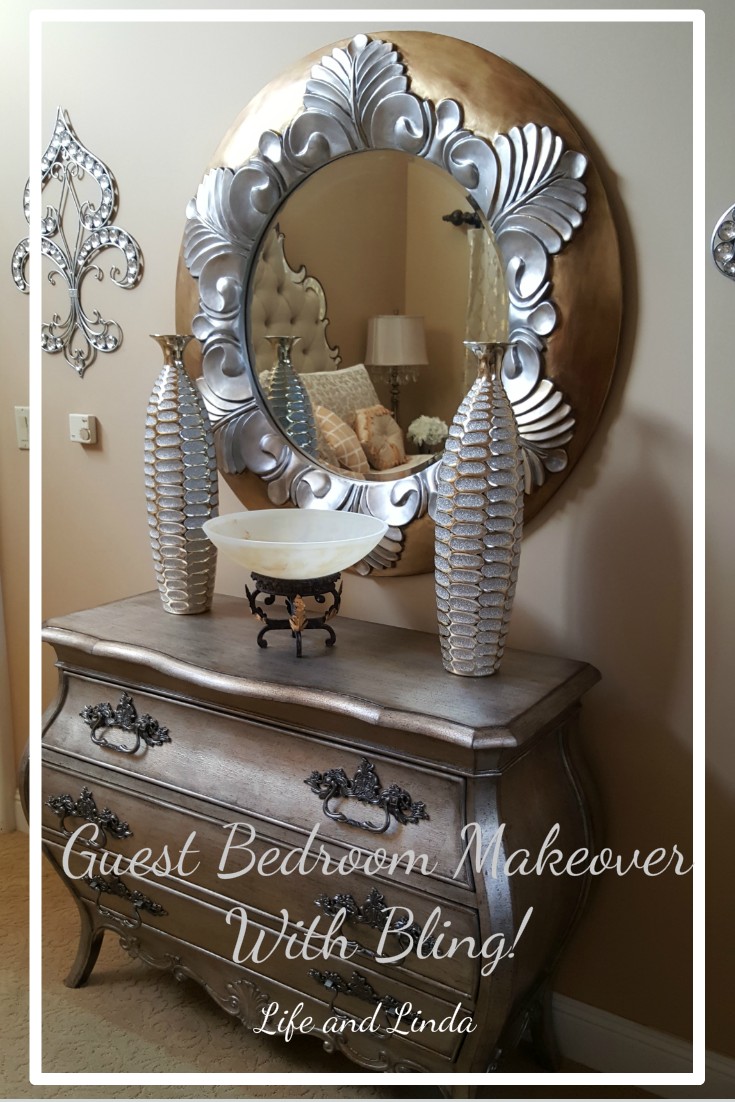 Guest Bedroom Makeover With Bling! | Life and Linda