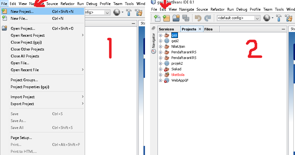 Membuat Projek Java Aplikasi di Netbeans