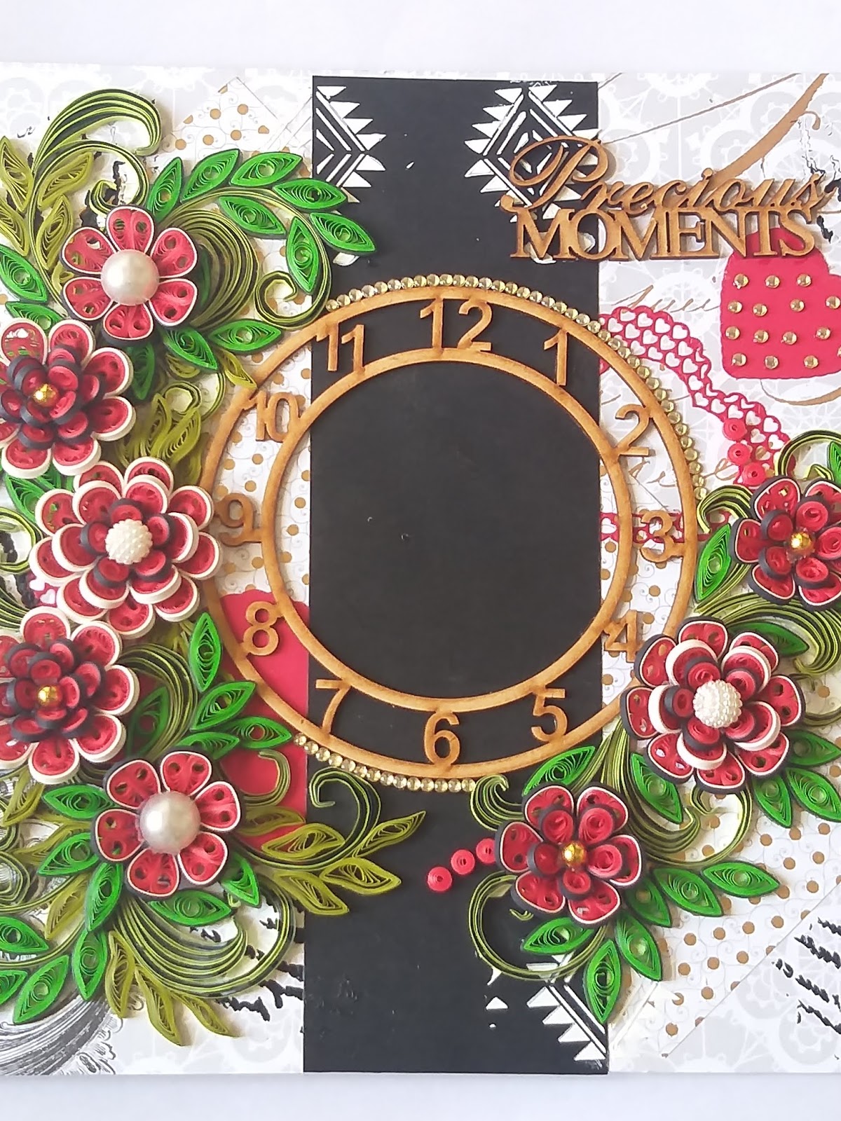 Creative Crafts : QUILLED WALL CLOCK - wonderful home decor