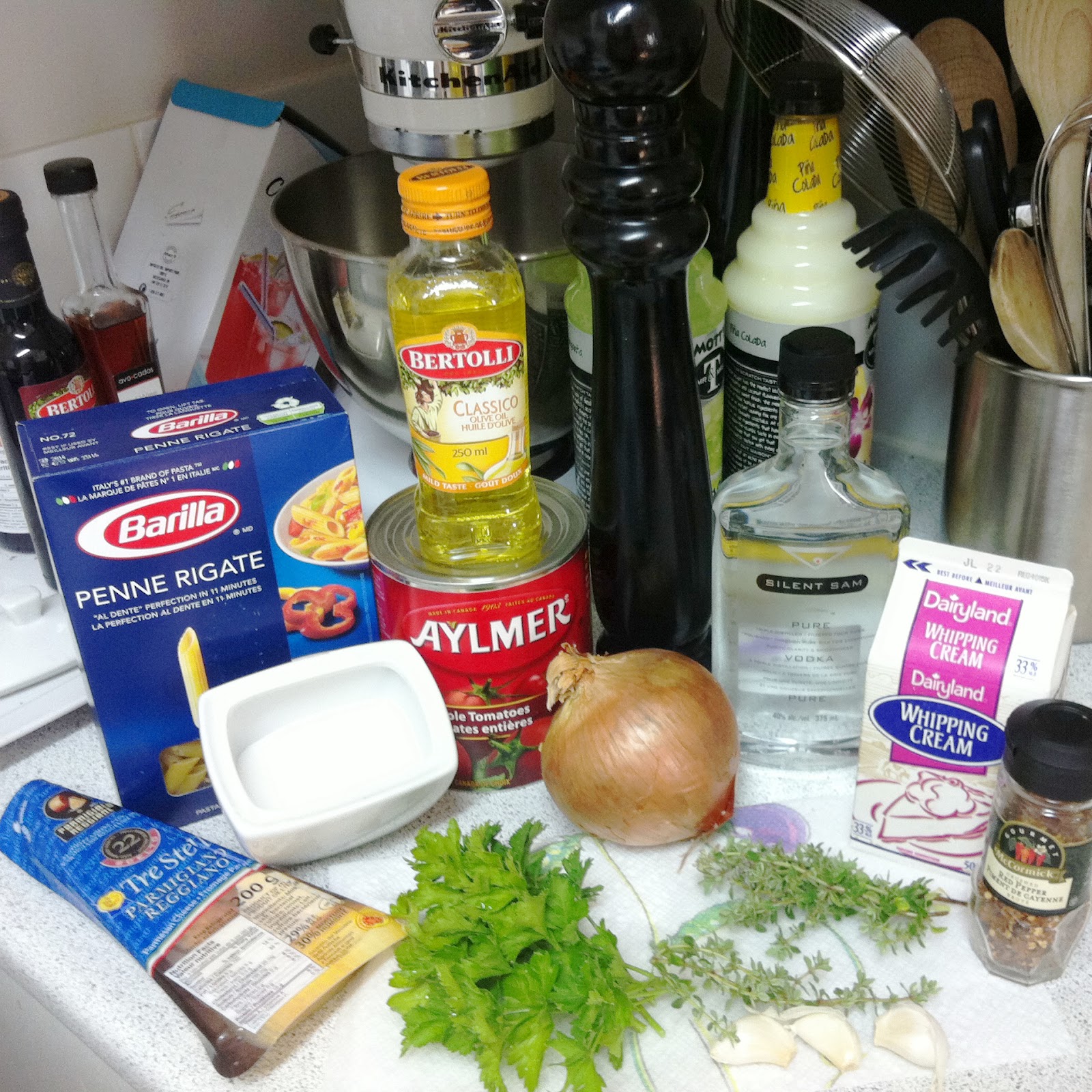 Apolaustic Soul : Vodka Penne & Garlic Bread