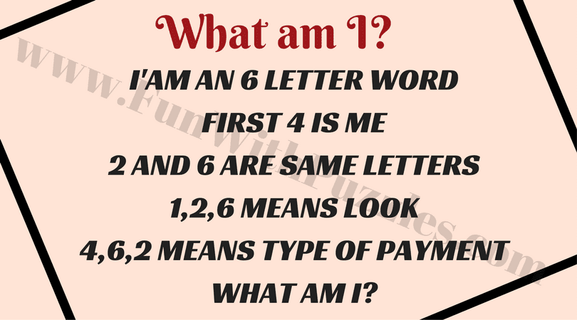 What am I? | Word English Puzzles and Answers for Teens