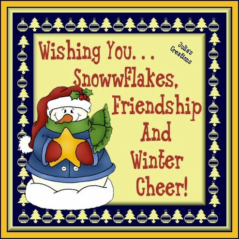 Julia's Creations: Snowflakes, friendship and winter cheer