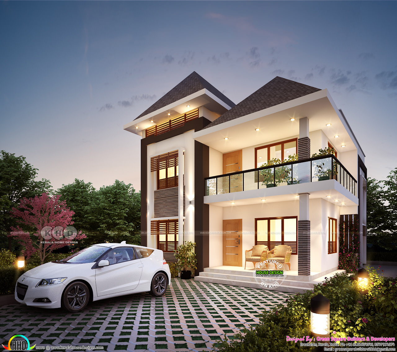 1971 square feet 4 bedroom stylish modern home - Kerala Home Design and ...