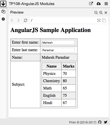 Programming Steps: TP108-AngularJS Modules
