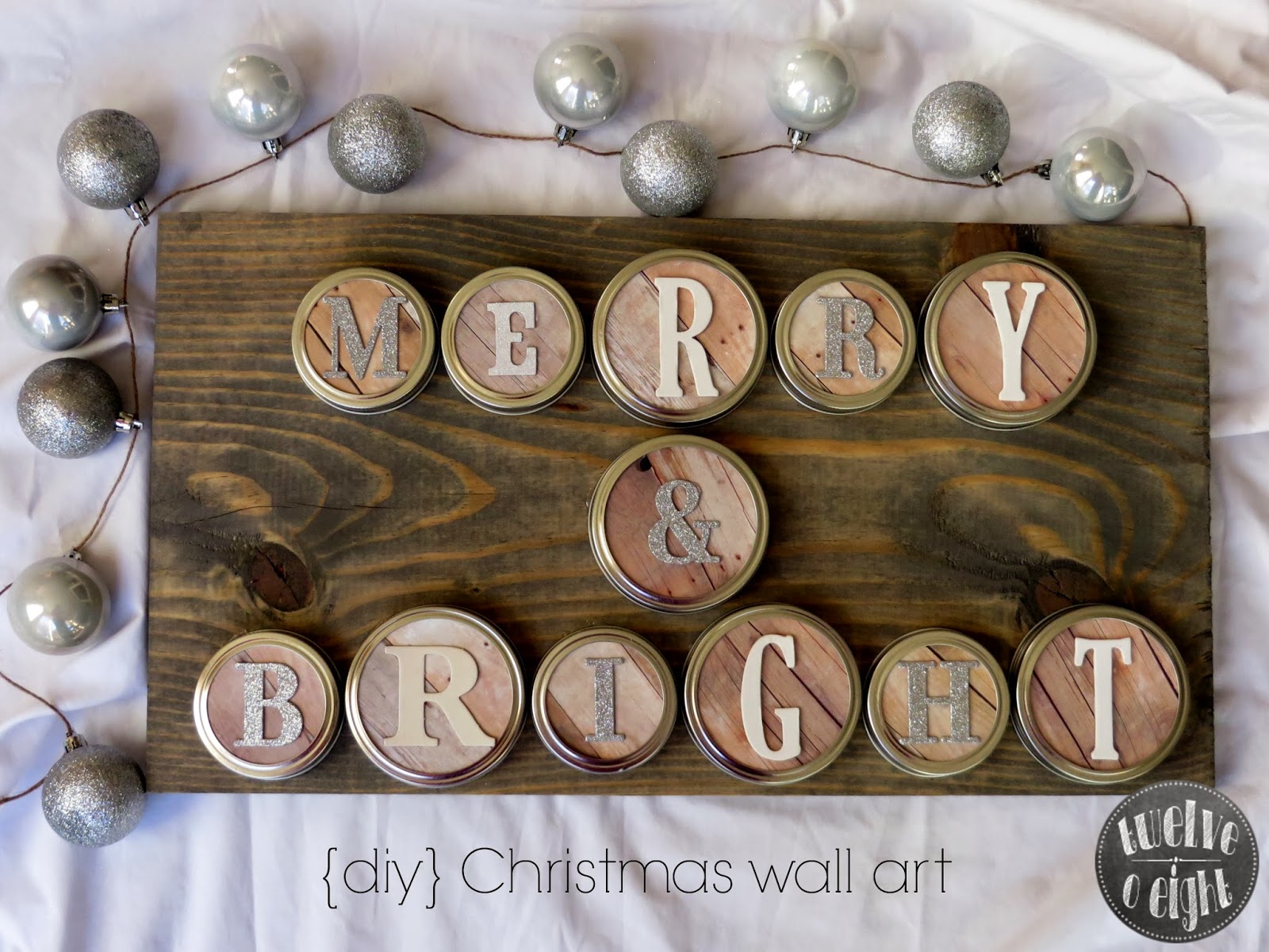 Merry + Bright Rustic Christmas Wall Art