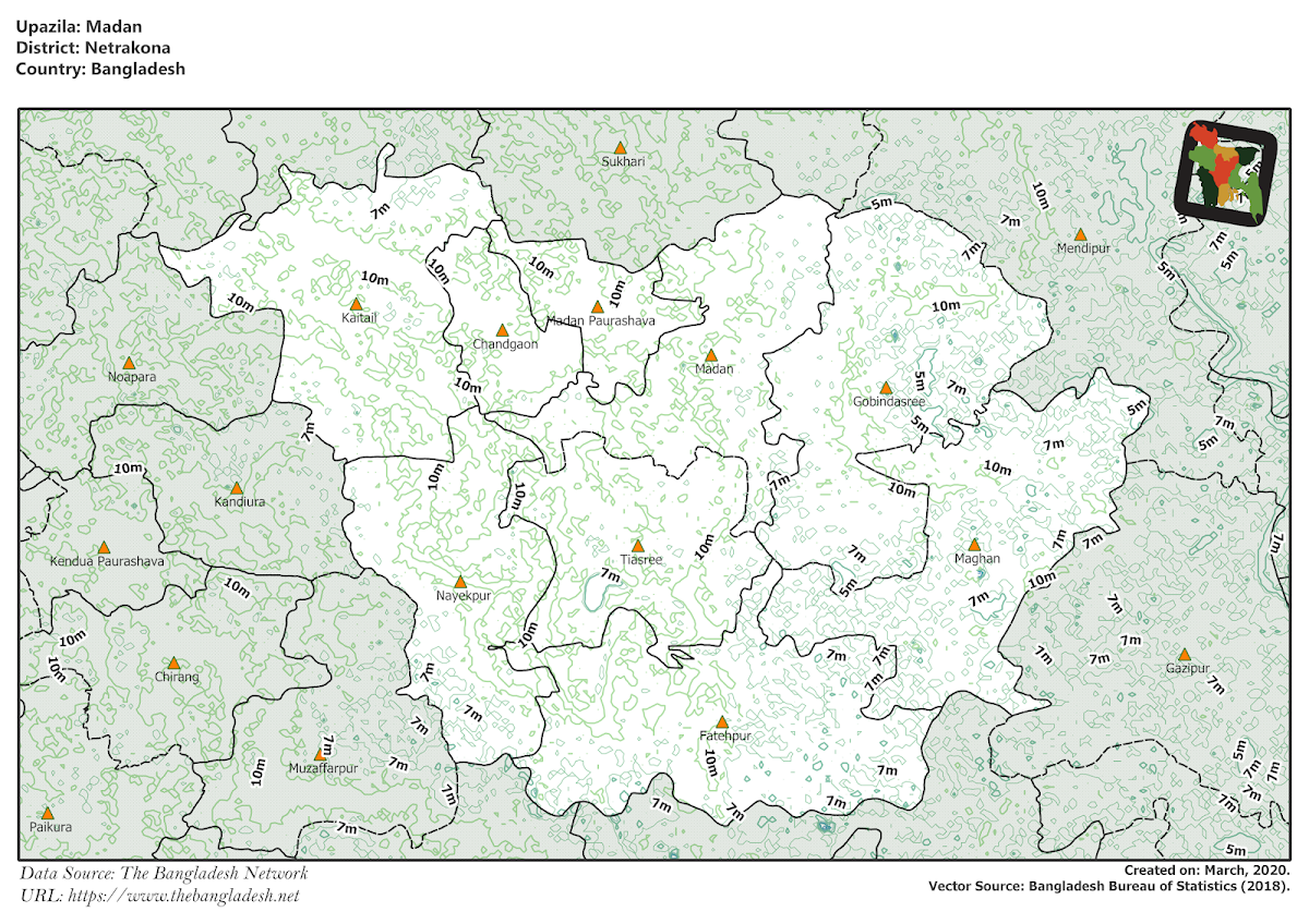 Mouza & Land Use Maps of Madan Upazila, Netrokona, Bangladesh - Tourism ...