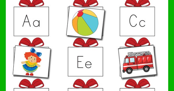 Santa's Presents Letter Sounds Matching | Totschooling - Toddler ...