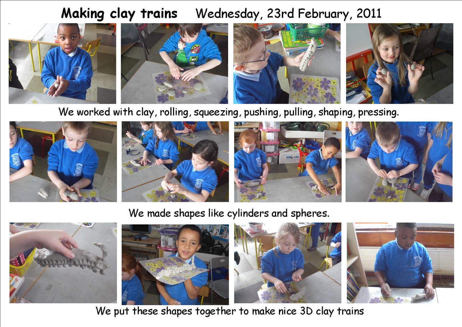 "Keep on Track" Project: Clay trains