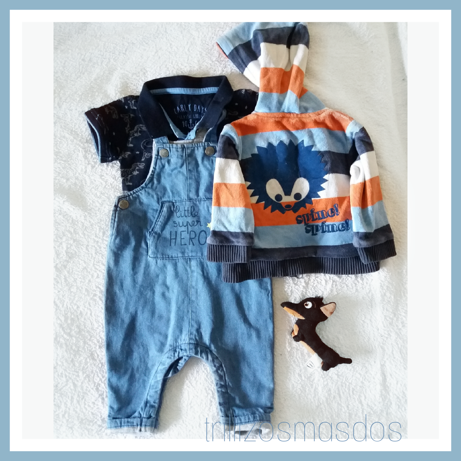 Outfit de bebé de peto vaquero