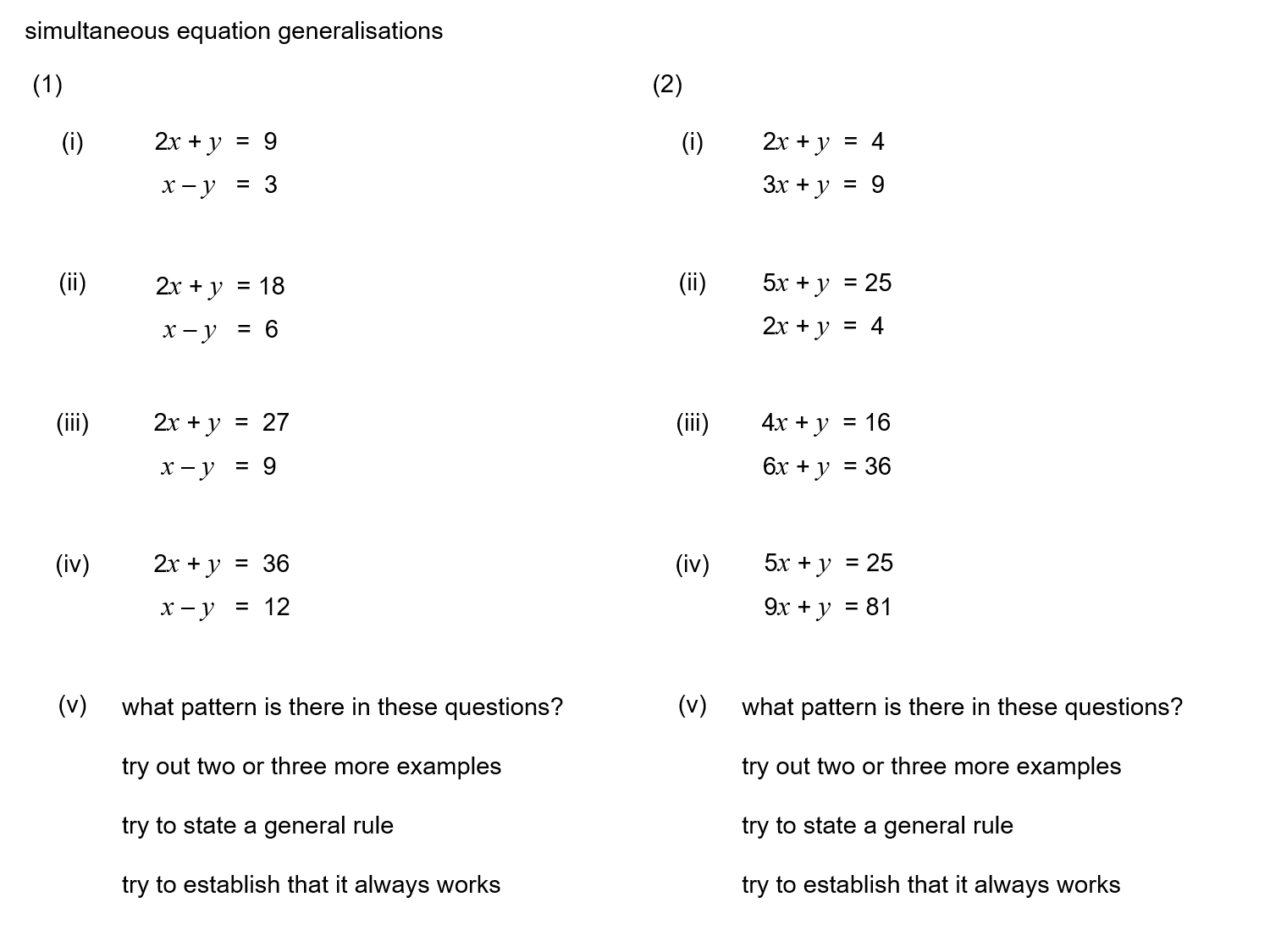 MEDIAN Don Steward mathematics teaching: simultaneous equations ...