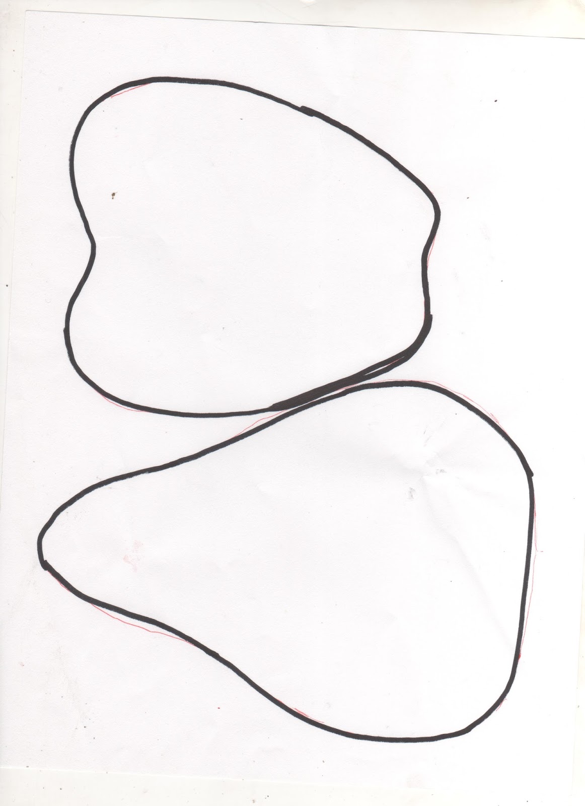 Manualidades eliza: peras y manzana hechas de papel molde