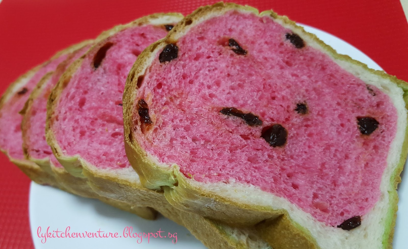 LY's Kitchen Ventures: Watermelon Raisin Loaf