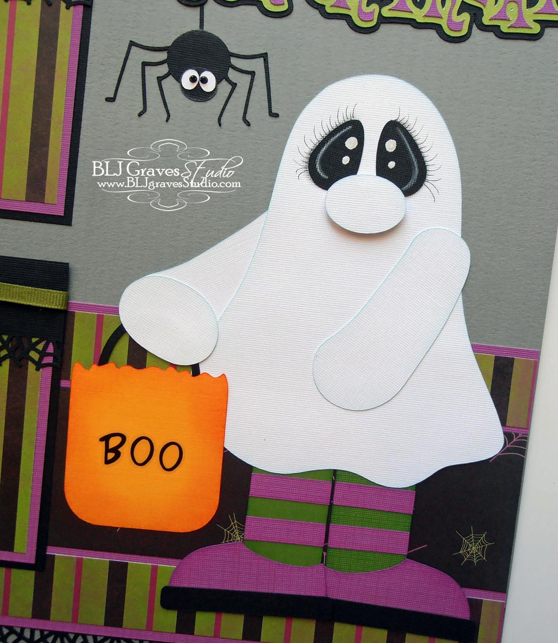 BLJ Graves Studio: Halloween Trick or Treat Ghost Layout