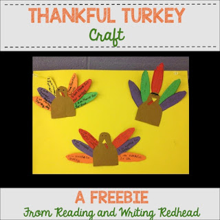 Classroom Freebies Too: Free Thanksgiving Thankful Turkey Craft