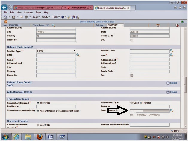 Steps for Opening of Accounts in Finacle - POFINACLEGUIDE