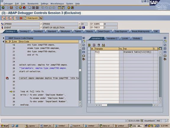 Sap Abap Debugging Concept Sap Abap Online Tutorials