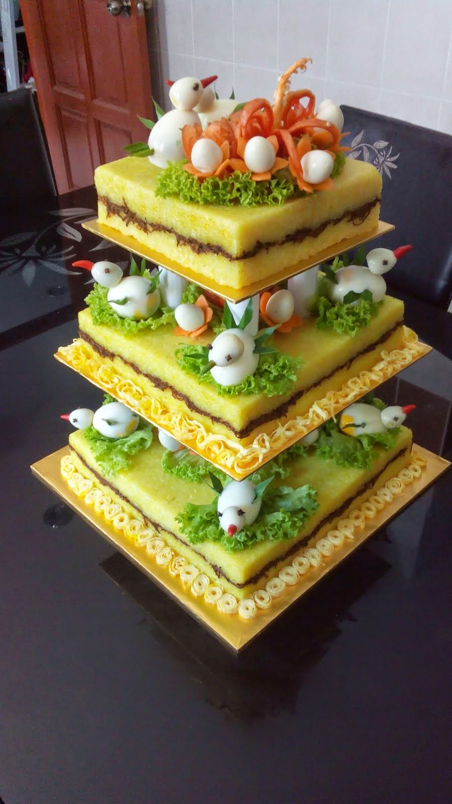 de Watties Delight: Pulut Kuning Berhias 2 tingkat, DoorGift Mini Pulut ...