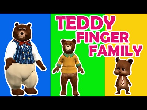 Teddy Bear Finger Family Cartoon Nursery Rhyme | My Superhero Rhymes