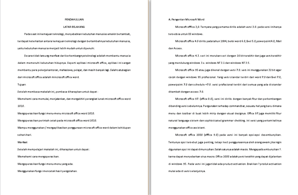 Makalah Microsoft Word | Klik Contoh Makalah