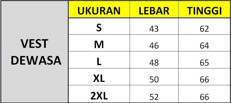 Ukuran dan Pola Rompi Rajut - Stars Konveksi
