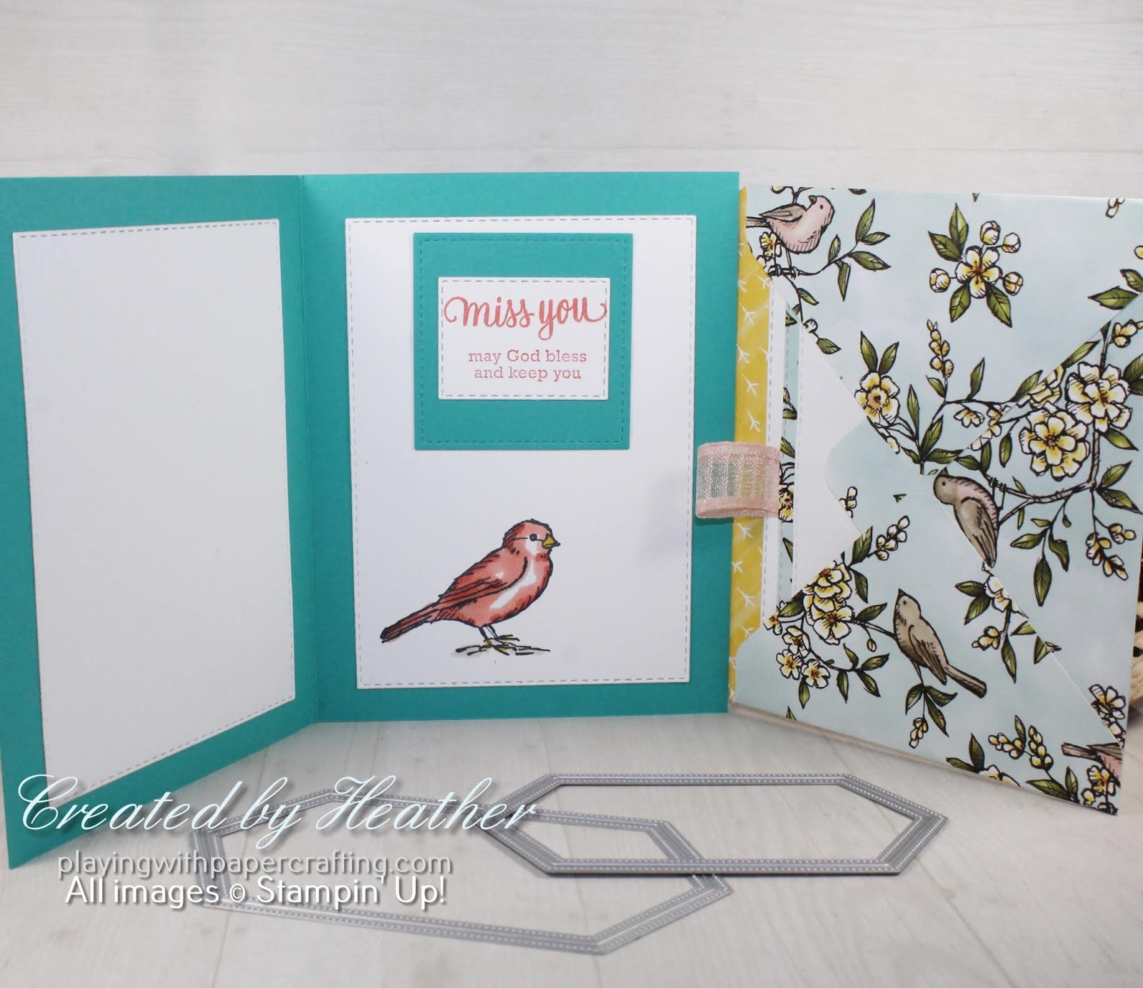 Playing with Papercrafting: A Bird Ballad Suite Farewell Pocket Card