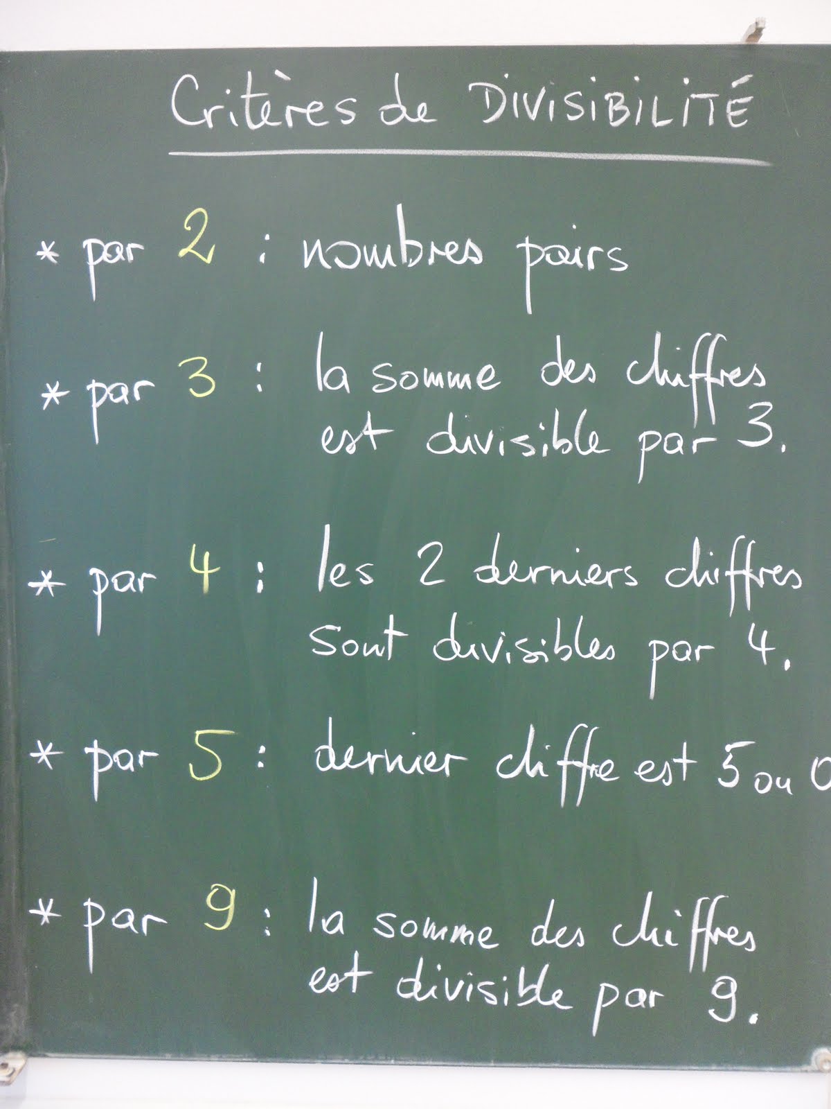maths-COMarly: Critères de divisibilité