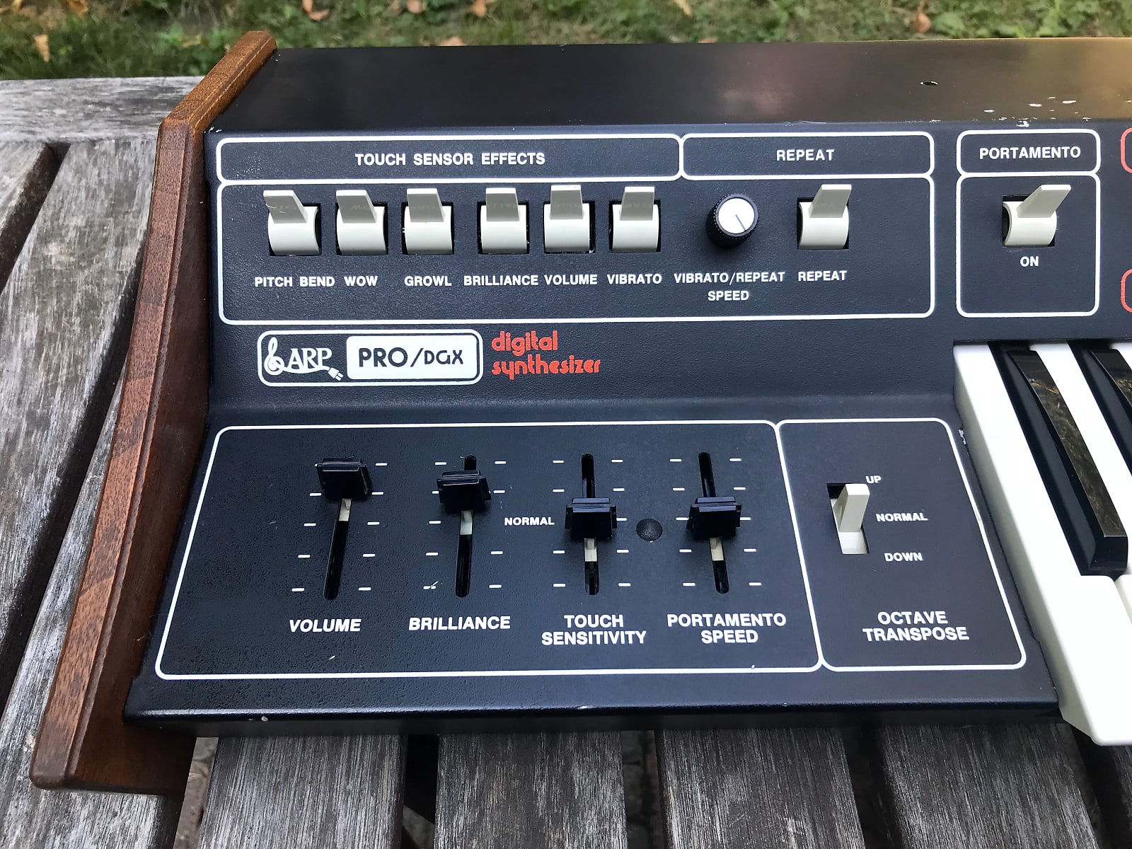 MATRIXSYNTH: ARP Pro/Dgx 1977 Black/Wood SN 0512