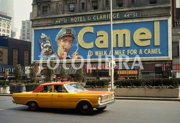 Pin on Times Square, Smoking Camel sign