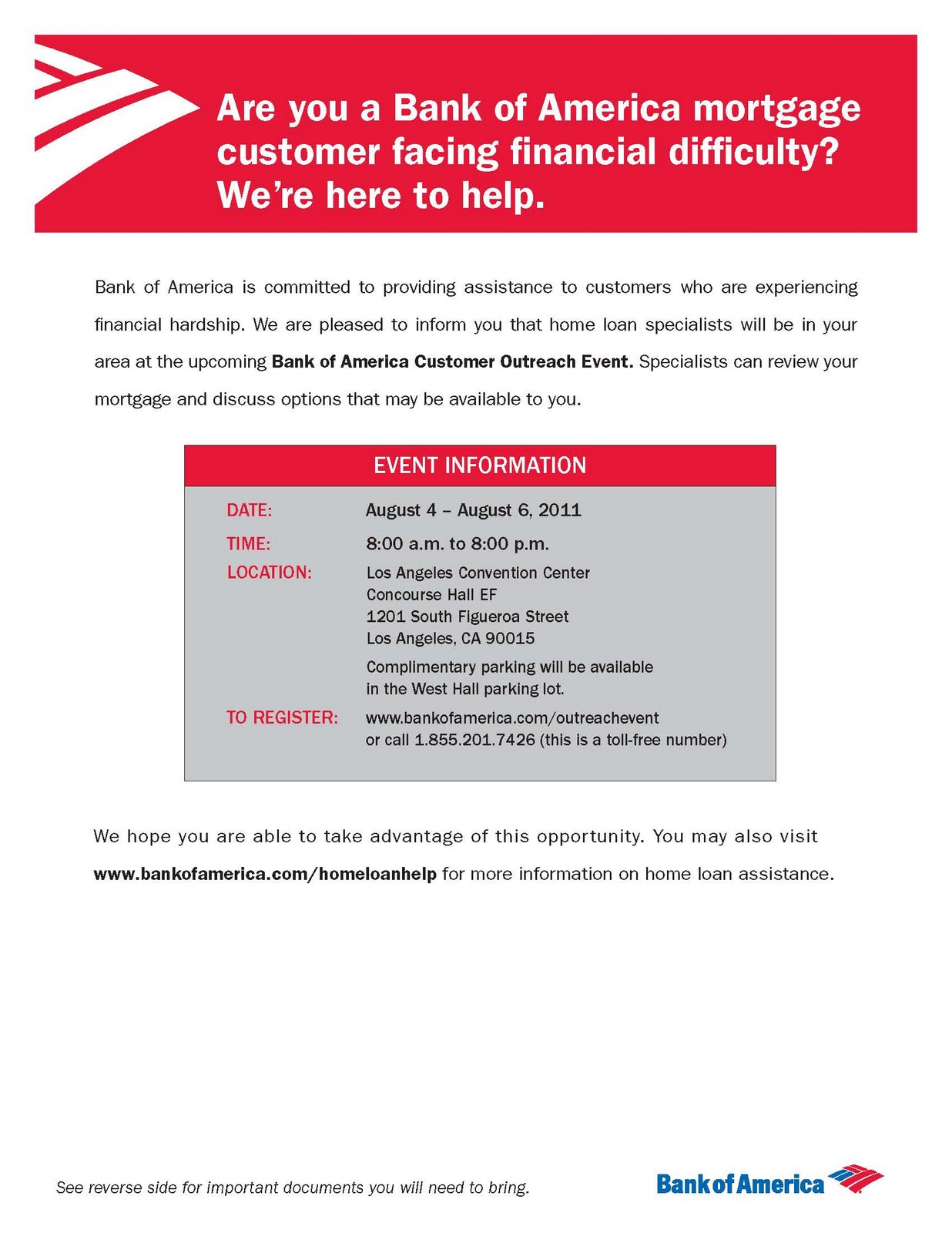 Lacityorgcd13 Bank Of America Foreclosure Prevention Assistance