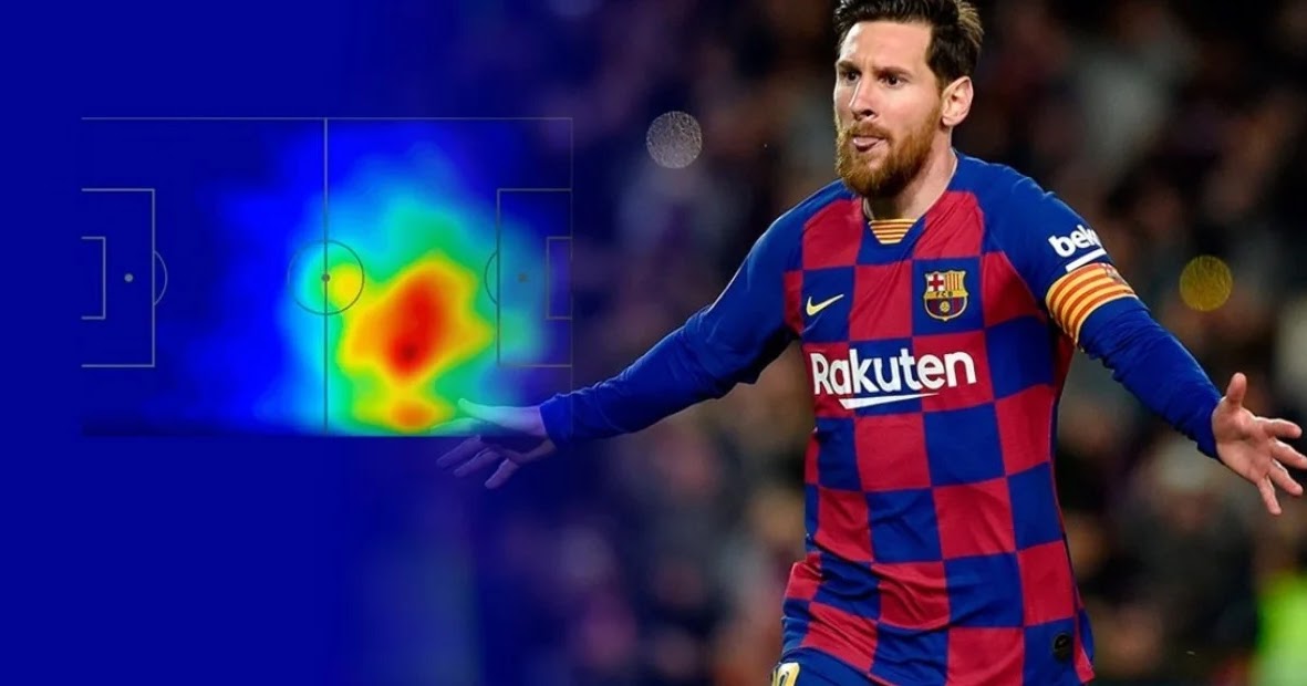 El mapa de calor de Messi en su carrera